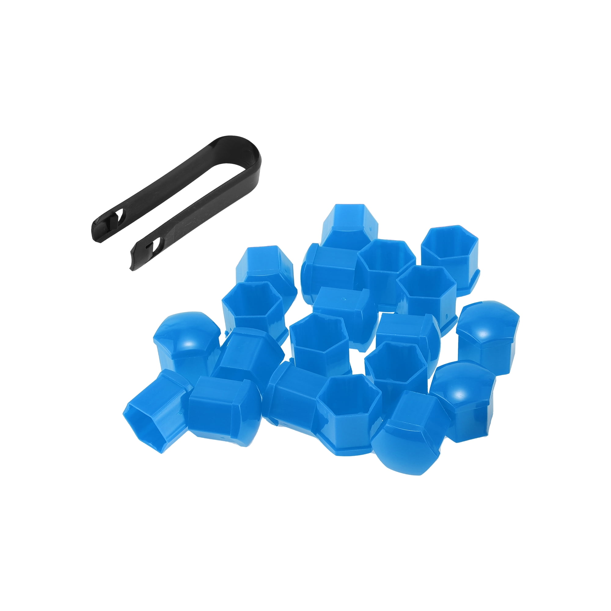 20 Pcs Wheel Lug Nut Bolt with Clip Rims Tire Nut Screws Dust Cap Cover ...