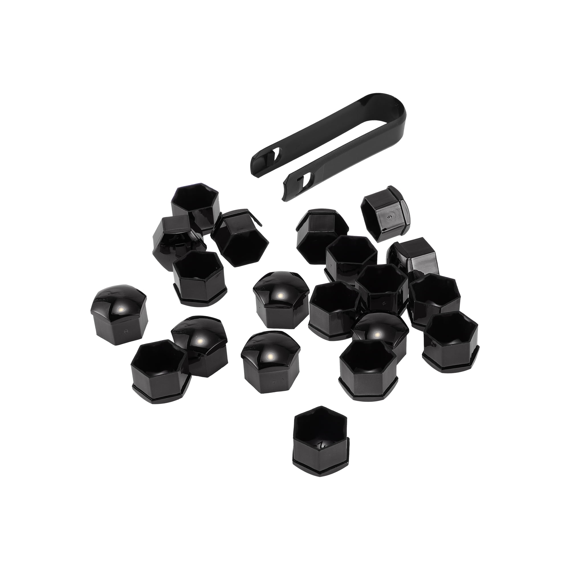 20 Pcs Wheel Lug Nut Bolt with Clip Rims Tire Nut Screws Dust Cap Cover ...