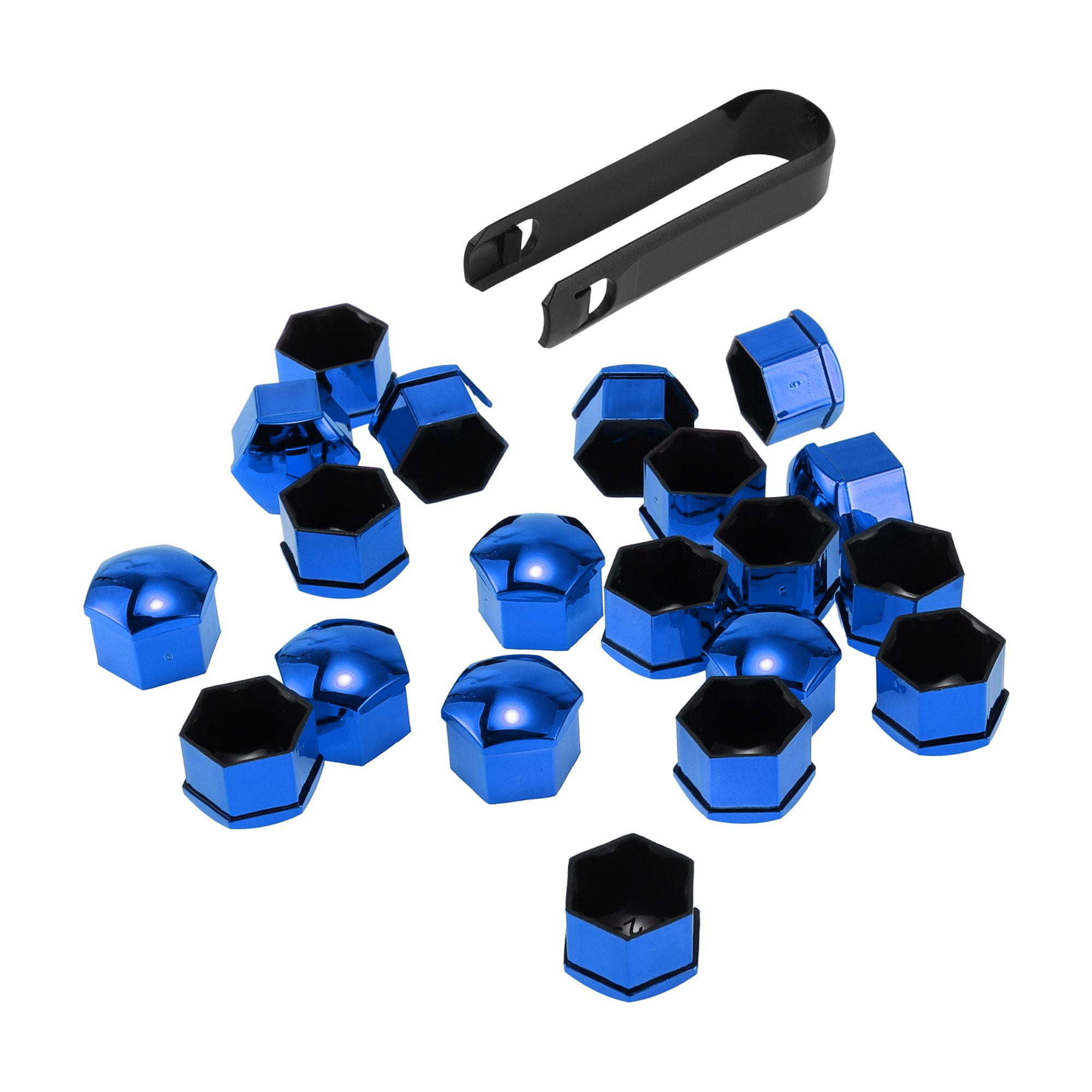 20 Pcs Wheel Lug Nut Bolt with Clip Rims Tire Nut Screws Dust Cap Cover ...