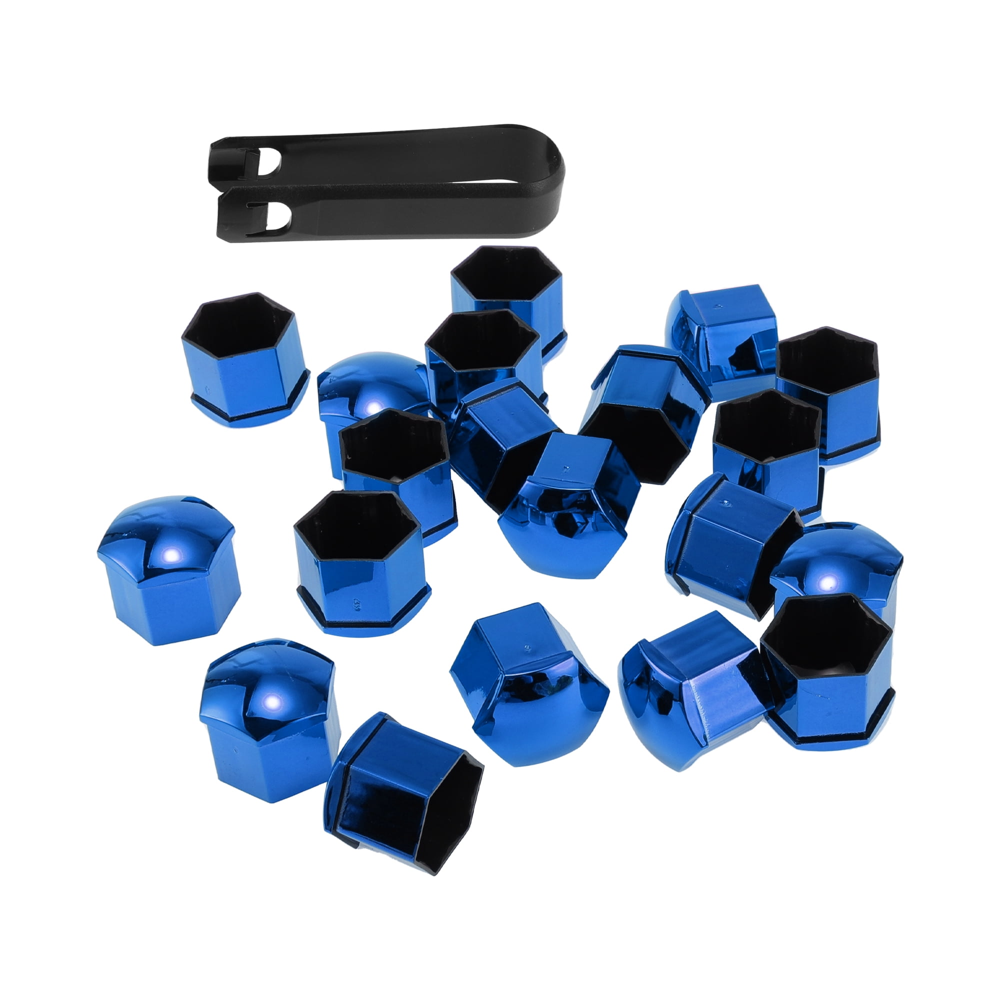 20 Pcs Wheel Lug Nut Bolt with Clip Rims Tire Nut Screws Dust Cap Cover ...