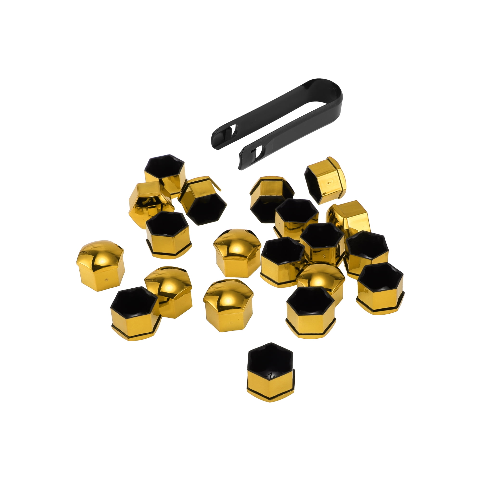 20 Pcs Wheel Lug Nut Bolt with Clip Rims Tire Nut Screws Dust Cap Cover ...