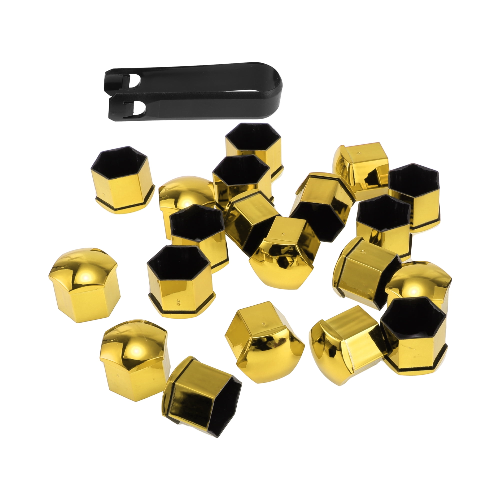 20 Pcs Wheel Lug Nut Bolt with Clip Rims Tire Nut Screws Dust Cap Cover ...