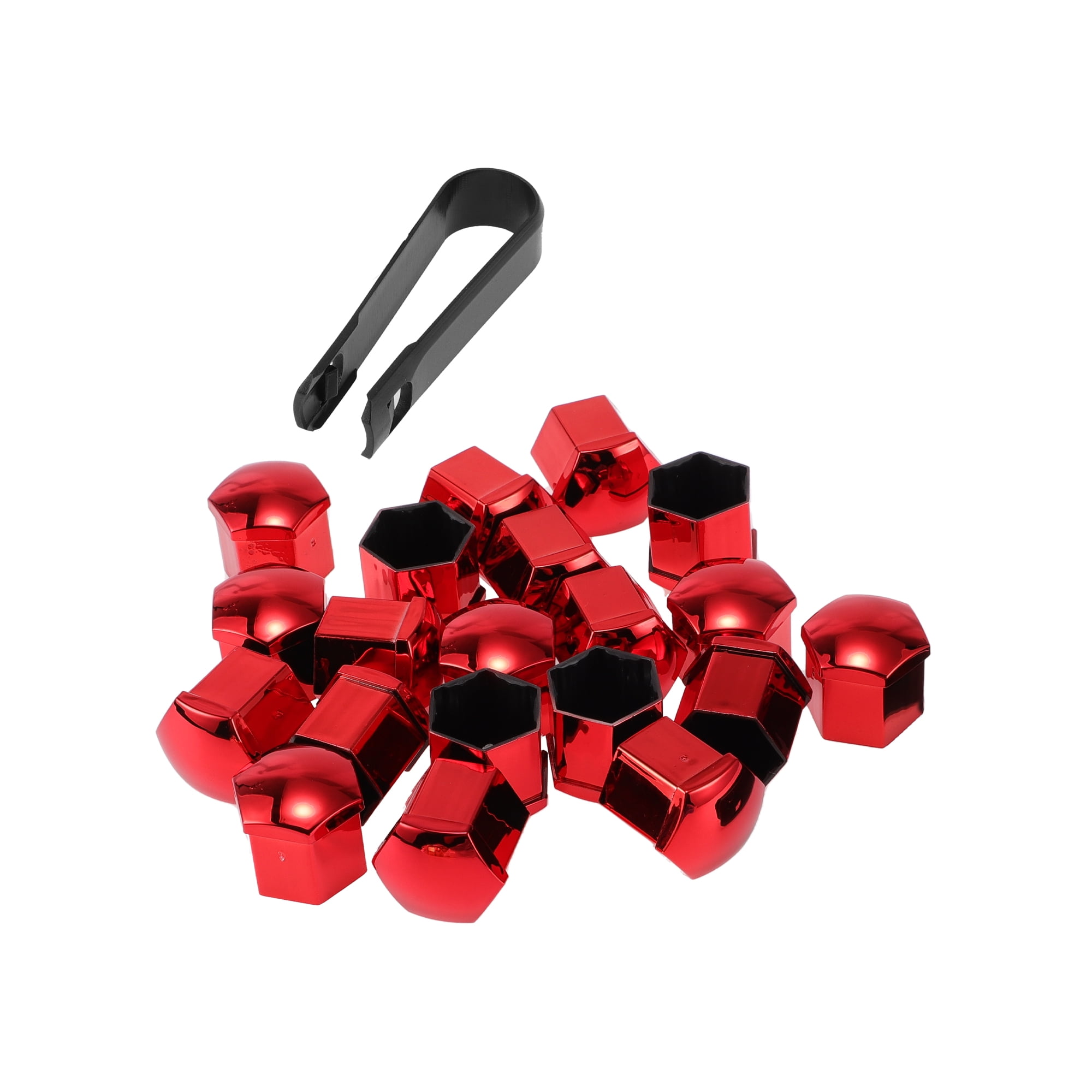 20 Pcs Wheel Lug Nut Bolt with Clip Rims Tire Nut Screws Dust Cap Cover ...