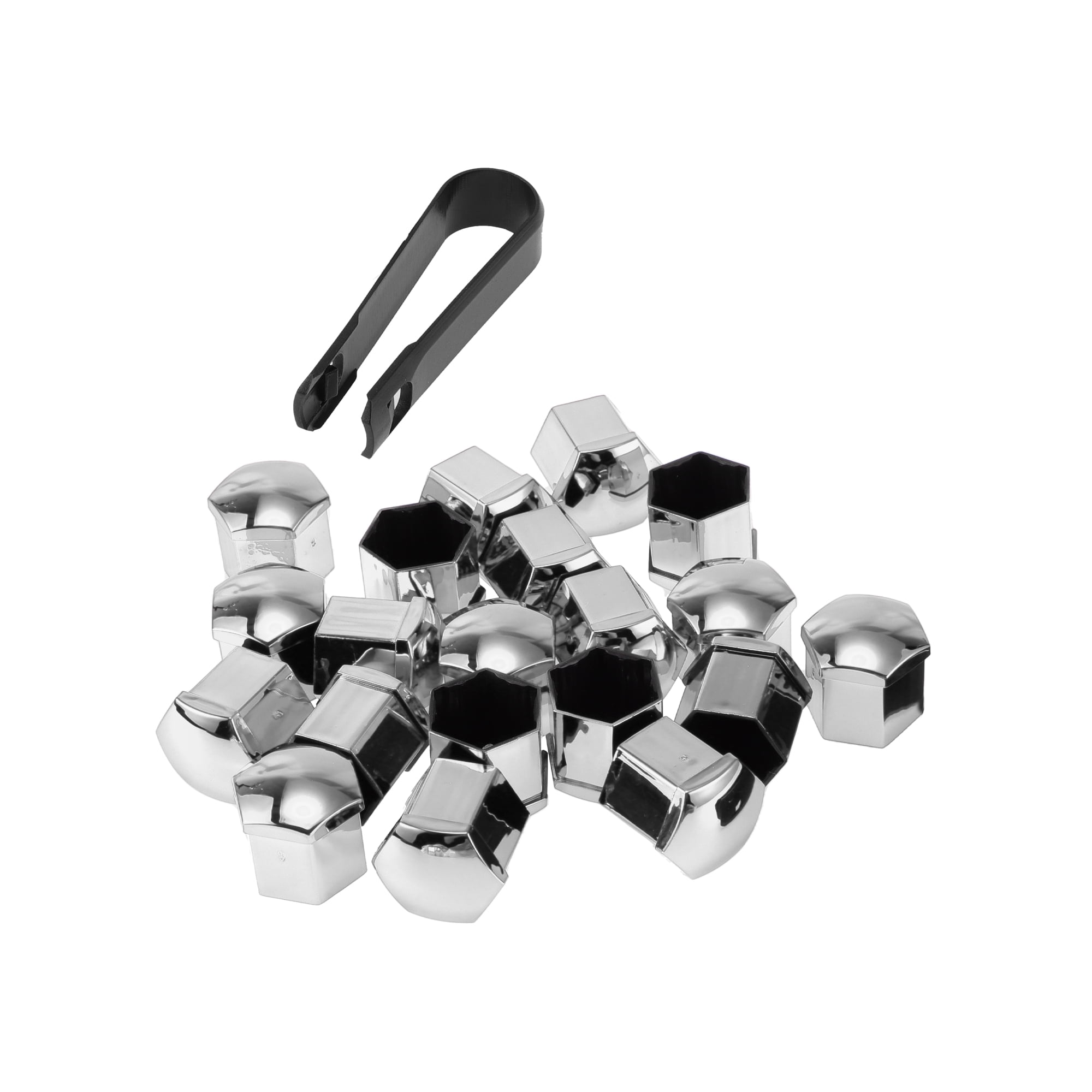 20 Pcs Wheel Lug Nut Bolt with Clip Rims Tire Nut Screws Dust Cap Cover ...