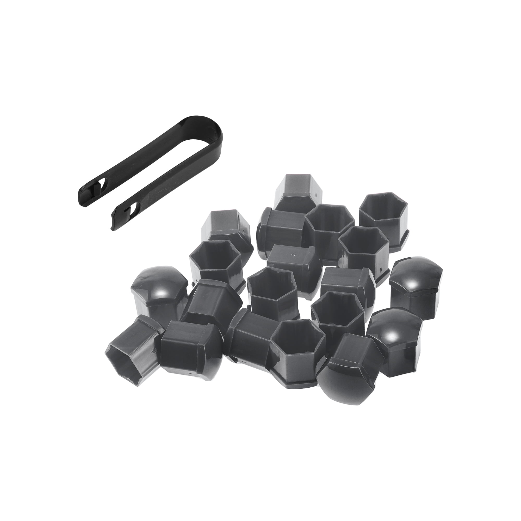 20 Pcs Wheel Lug Nut Bolt with Clip Rims Tire Nut Screws Dust Cap Cover ...