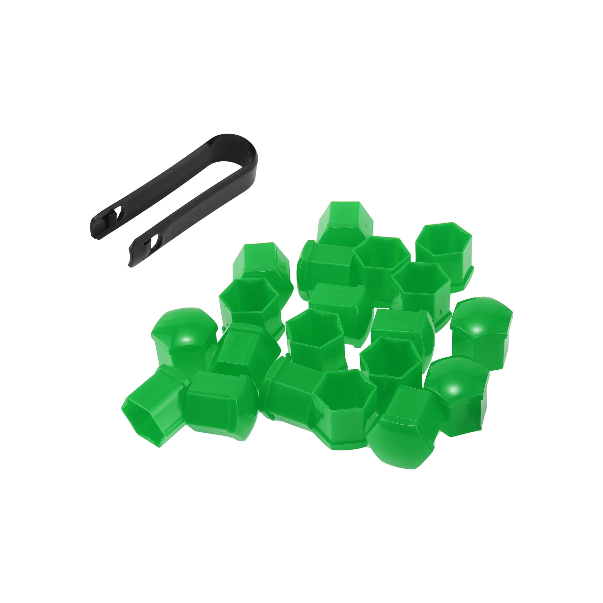 20 Pcs Wheel Lug Nut Bolt with Clip Rims Tire Nut Screws Dust Cap Cover ...