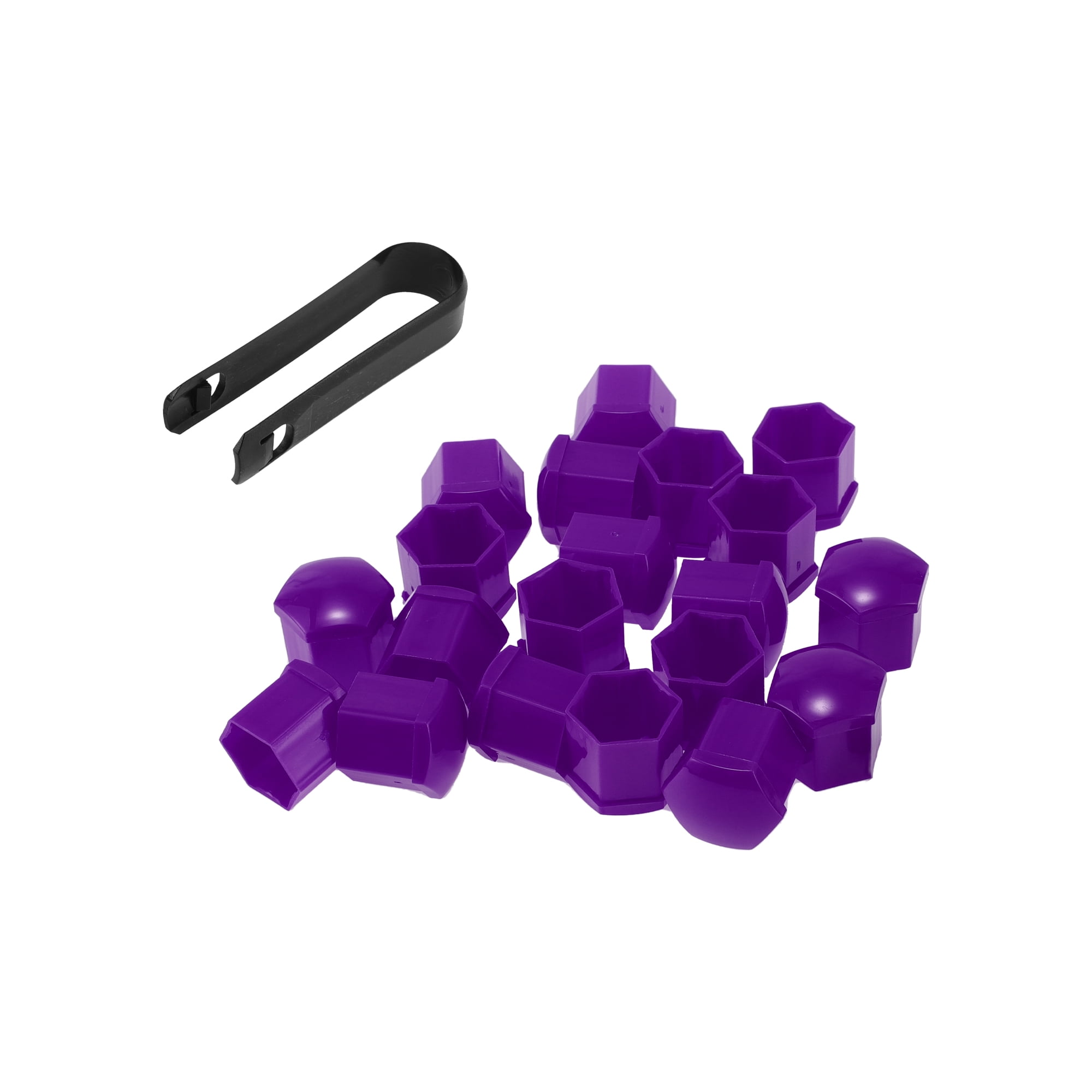 20 Pcs Wheel Lug Nut Bolt with Clip Rims Tire Nut Screws Dust Cap Cover ...