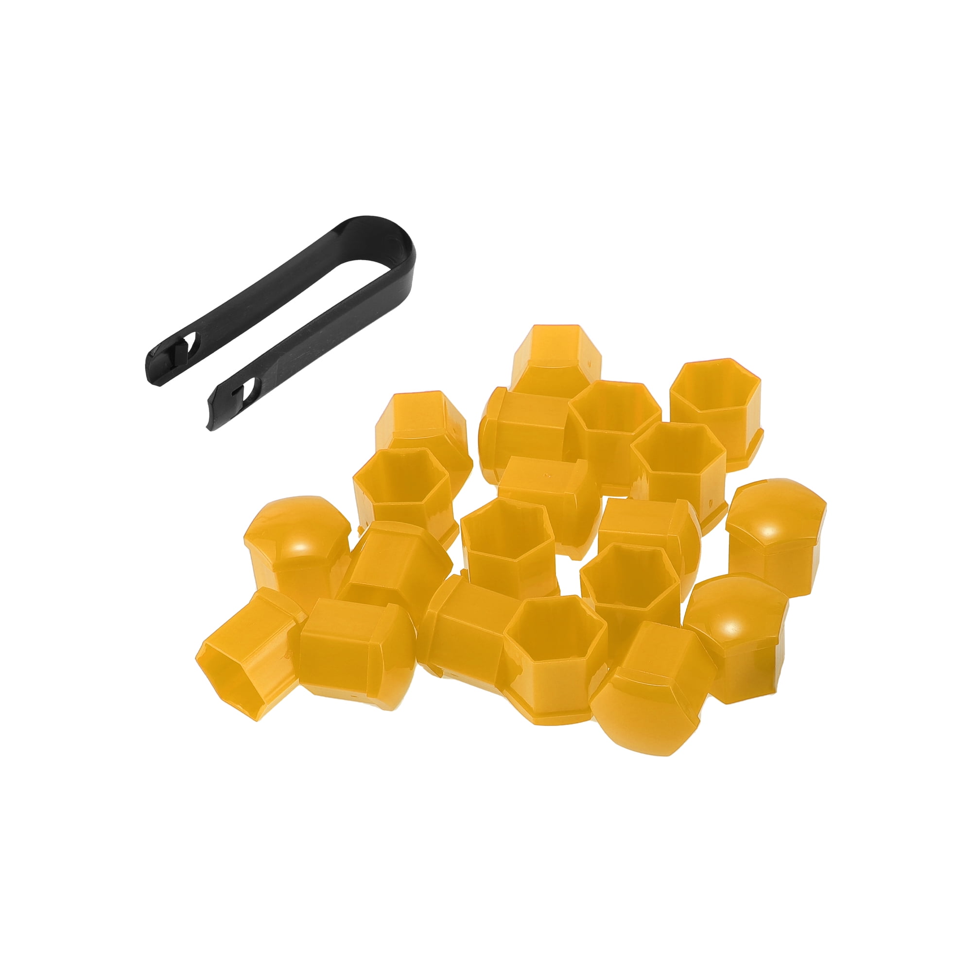 20 Pcs Wheel Lug Nut Bolt with Clip Rims Tire Nut Screws Dust Cap Cover ...