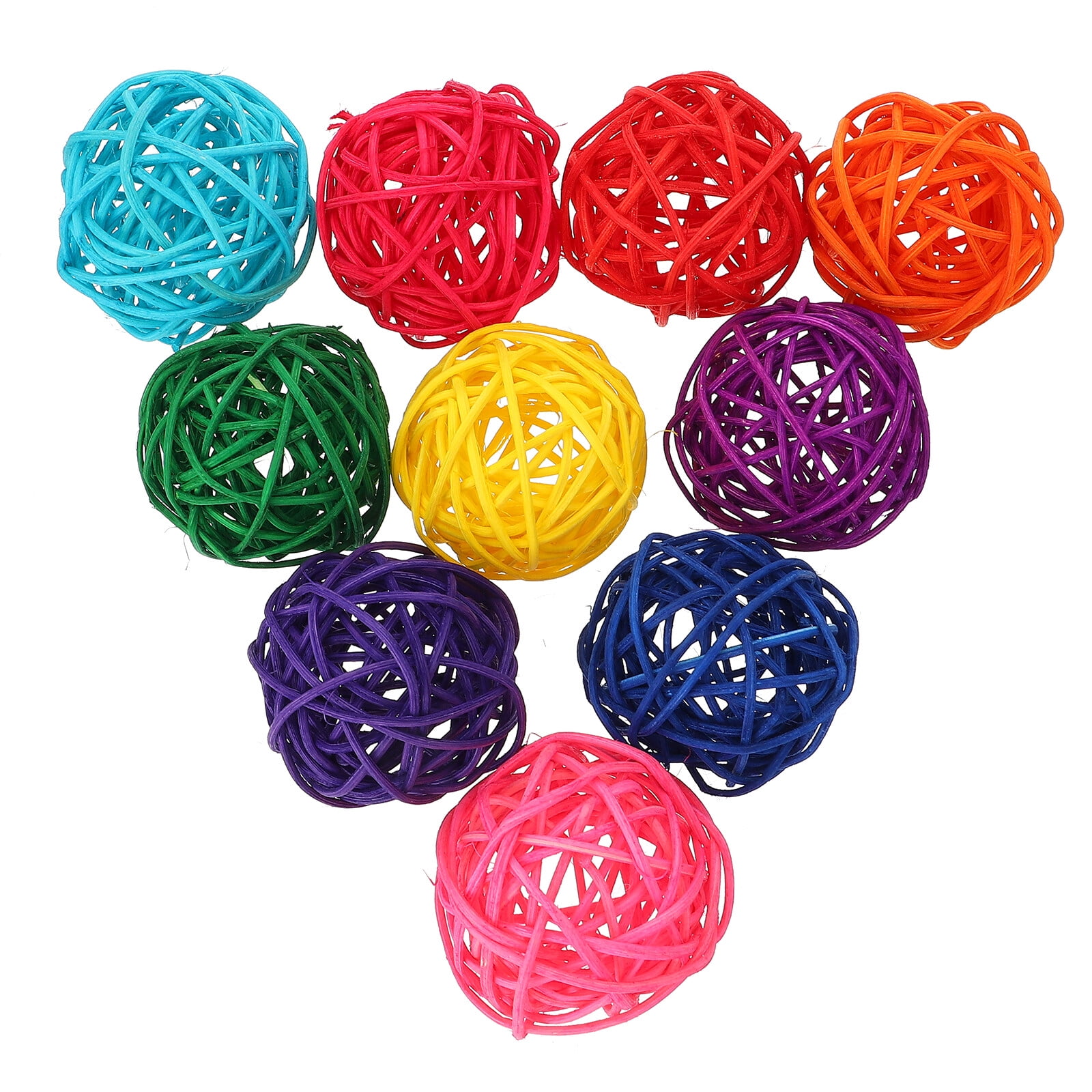 20 Pcs Wicker Ball Birds Toy DIY Takraw Wedding Decoration - Walmart.com