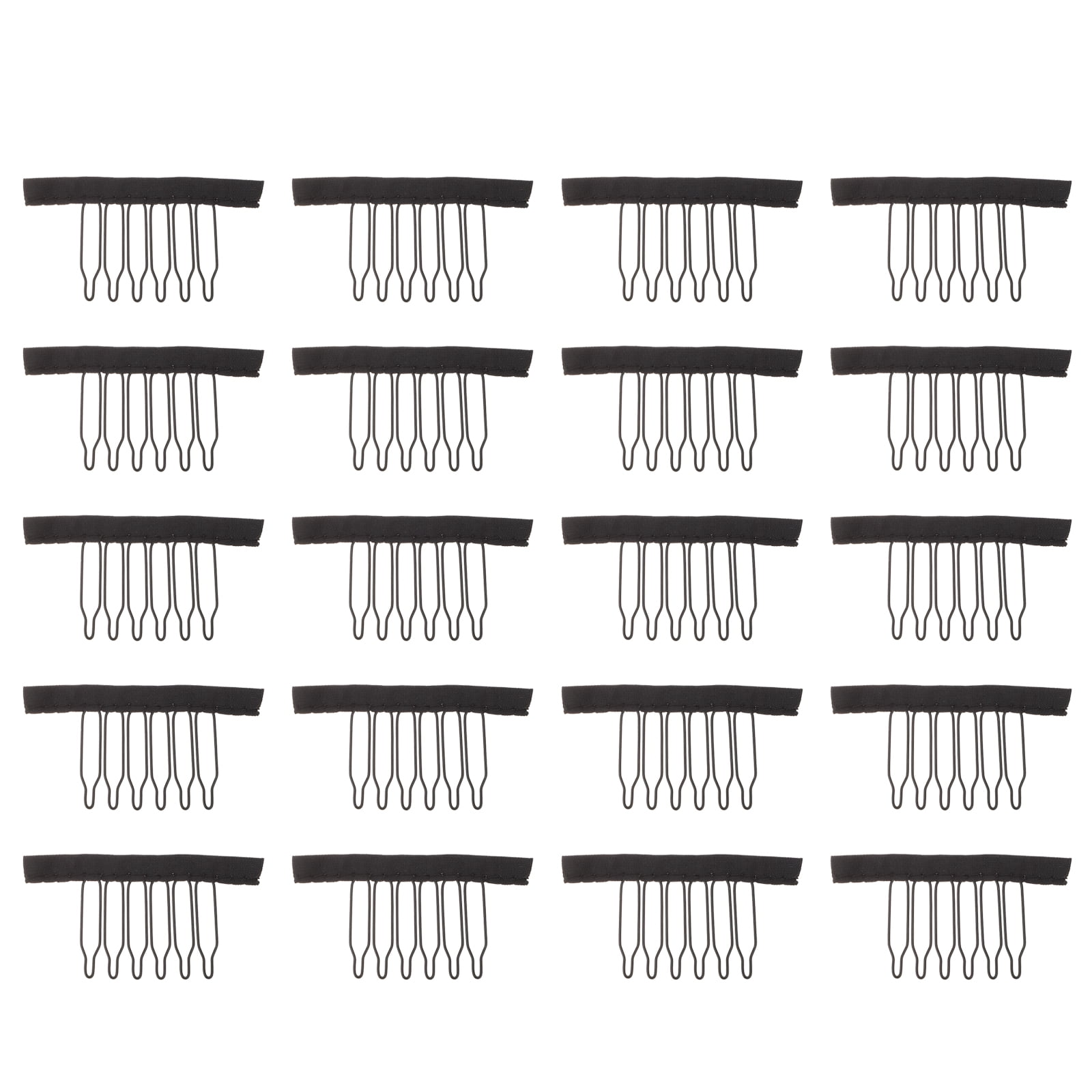 20 Pcs Wig Nets 5 Teeth Steel Fork Sew on Comb Supplies - Walmart.com