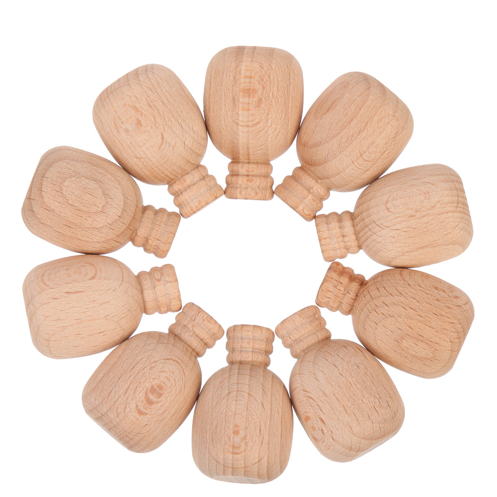 20 Pcs Wine Bottle Shape Blocks Building Wood Crafts Unfinished Wooden ...