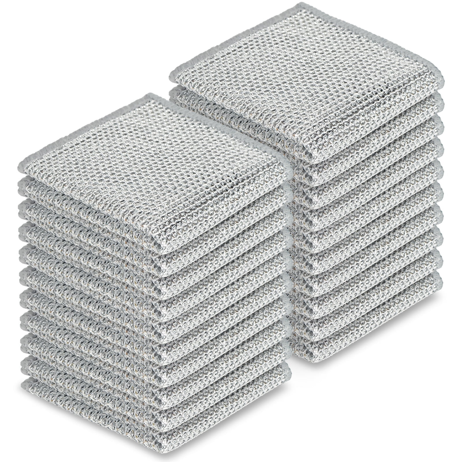 20 Pcs Wire Dishwashing Rags, Multipurpose Non Scratch Dishcloth for ...
