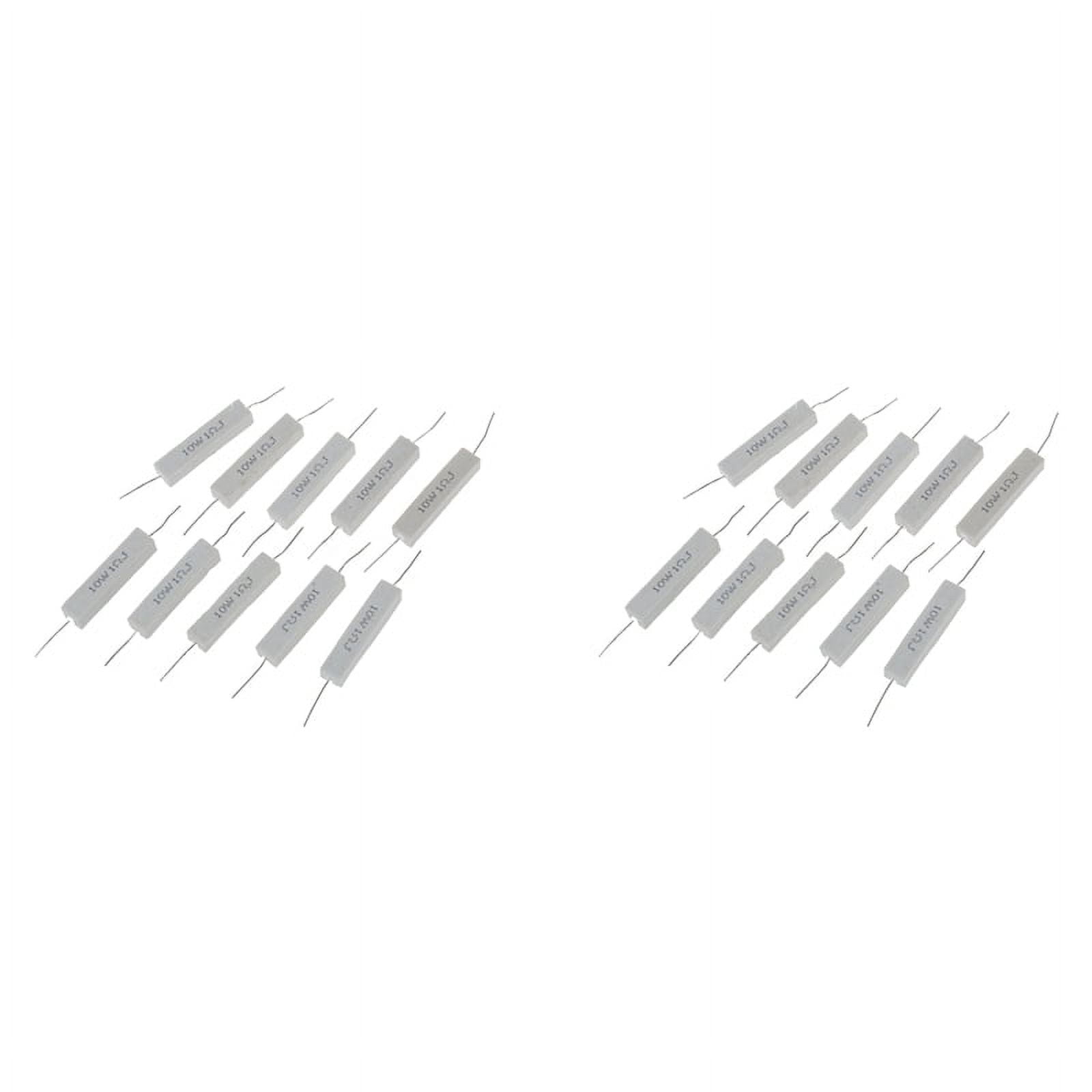 20 Pcs Wirewound Ceramic Cement Resistor 1 Ohm 5% 10W Watt,20 x Cement ...