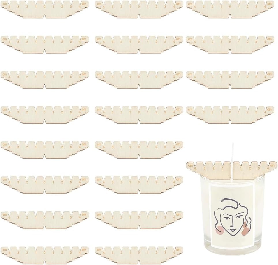 20 Pcs Wood Candle Wick Stabilizers Wheat Color Wooden Candle Wick ...