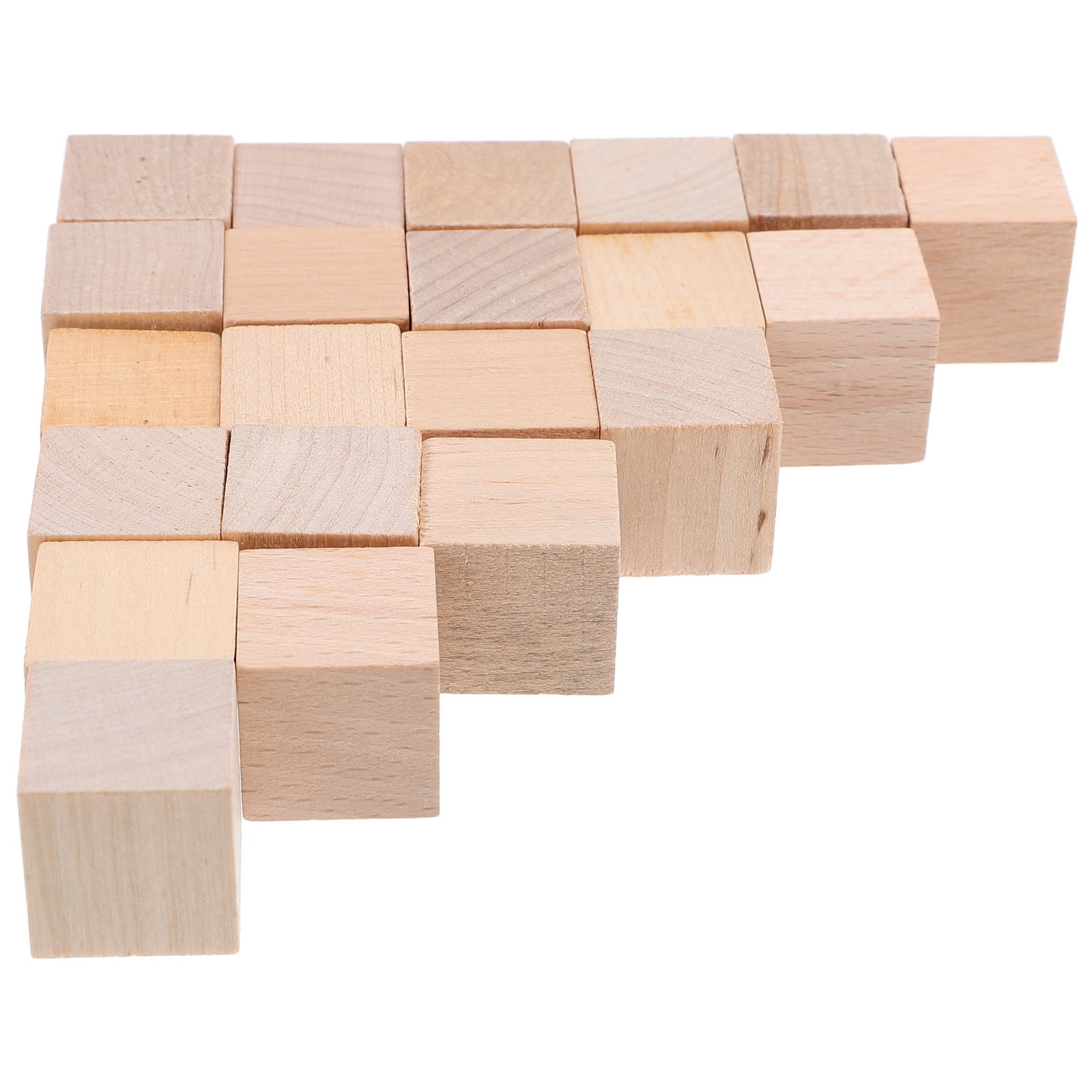 20 Pcs Wooden Block Toys Wood Blocks Building Block Wood Square Blocks ...
