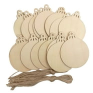 Unfinished Wooden Christmas Ornaments Wood Slices Blank Wood Pieces ...