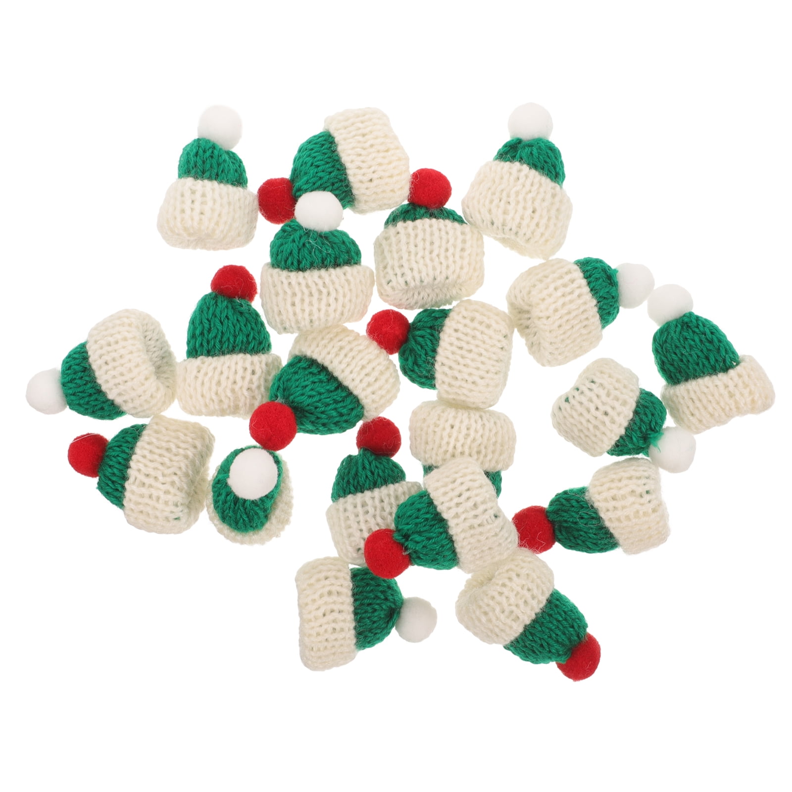 20 Pcs Woolen Beanie Has DIY Craft Supplies Mini Hat Mini Santa Cap ...