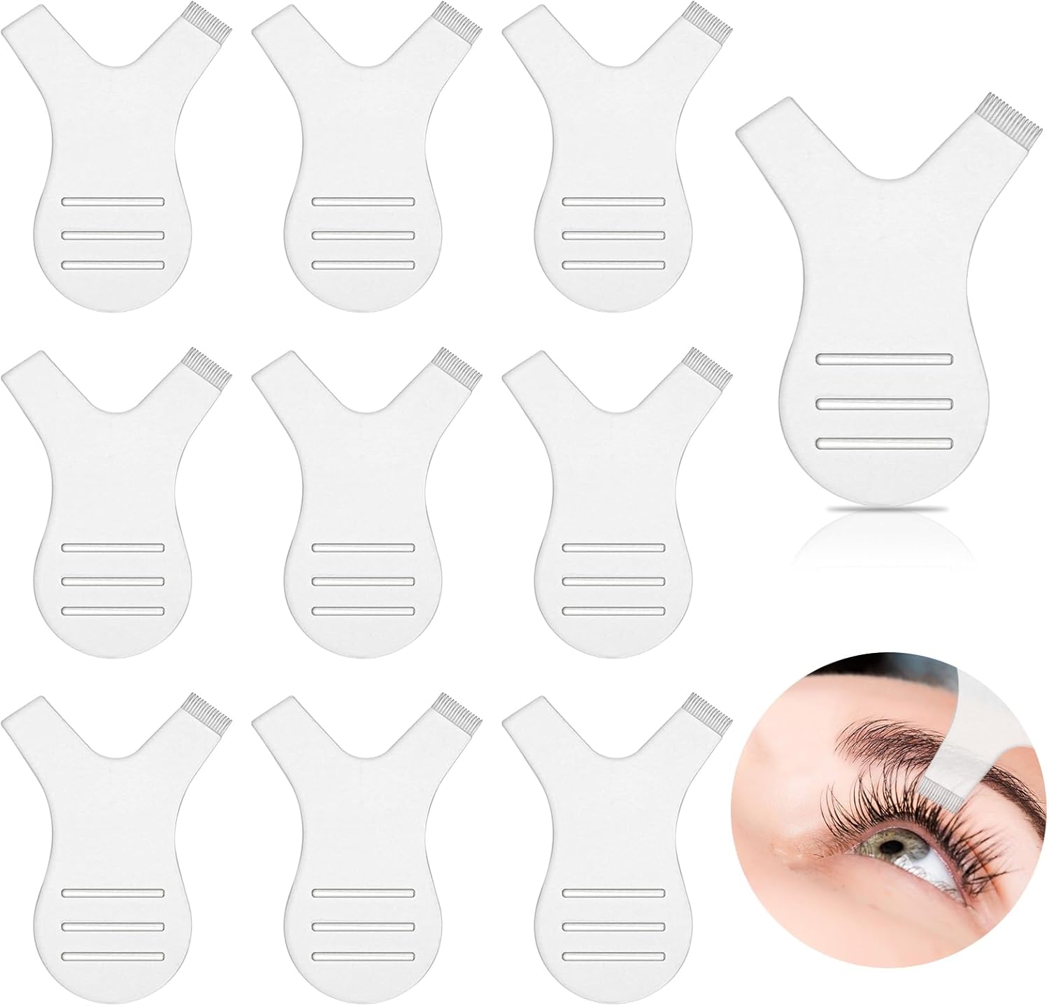 20 Pcs Y Shape Comb for Lash Lift Eyelash Lift Brush Y Comb Lash Lift ...