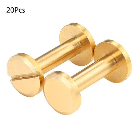 20 Pcs/set Gold Handle Screw Stainless Steel Copper Fastener Copper ...