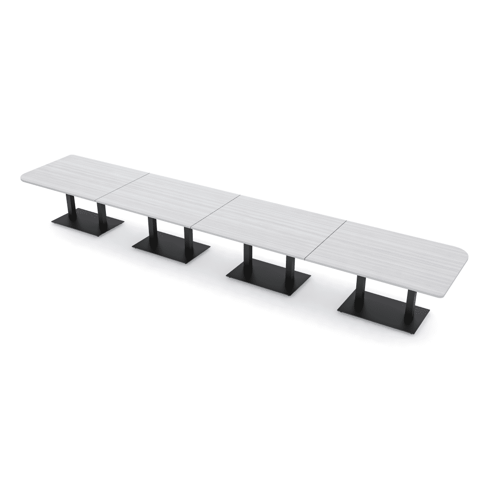 20 Person Asymmetric Rectangle Conference Table With Power And Data ...