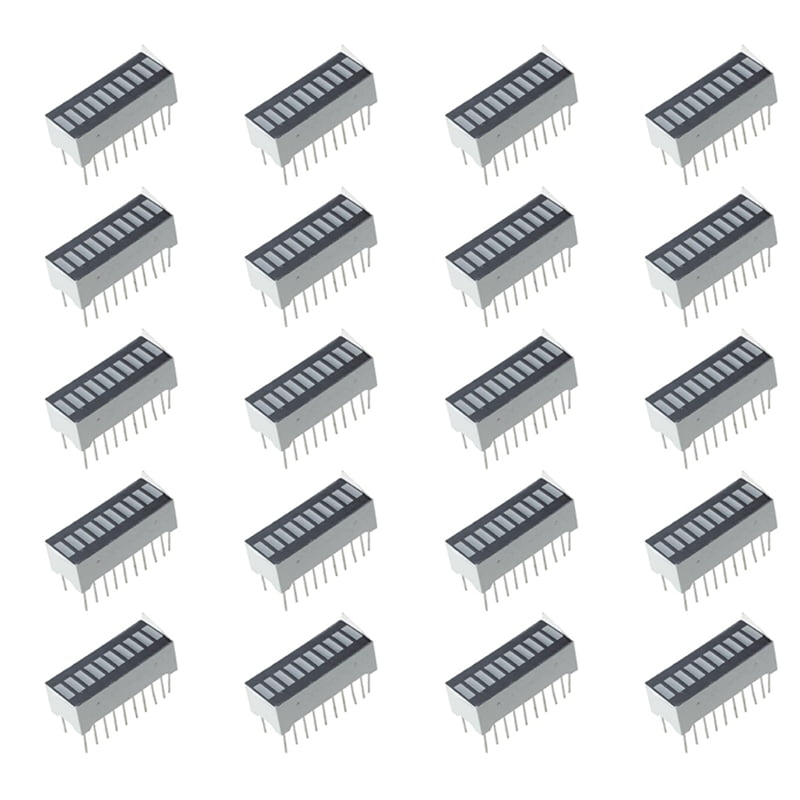 20-Piece 10-Segment Bar Graph Shows Red Digital LED Light Bar - Walmart.com