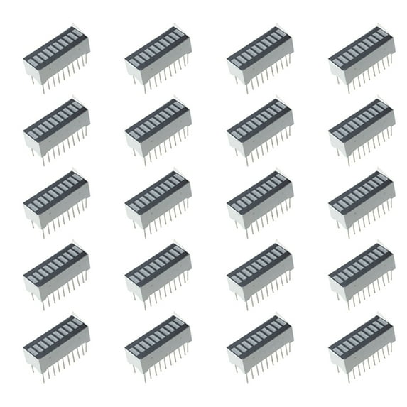 20-Piece 10-Segment Bar Graph Shows Red Digital LED Light Bar - Walmart.com