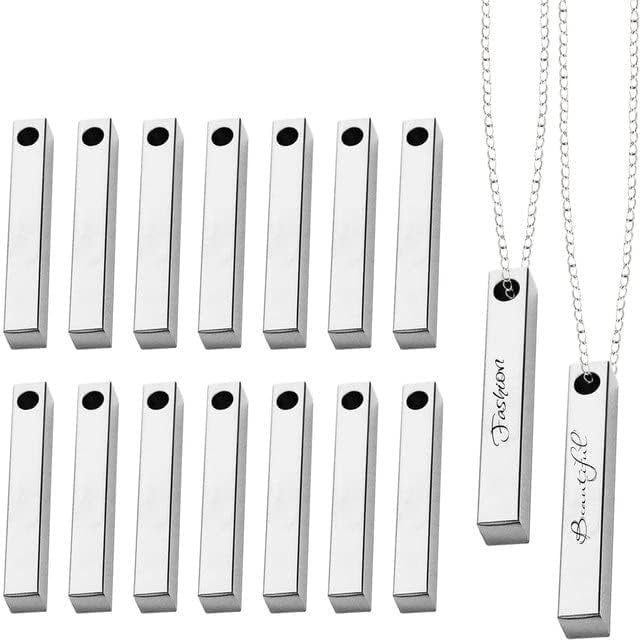 20 Piece 3D Rectangle Stamping Blanks for Metal Stamping and Jewelry ...