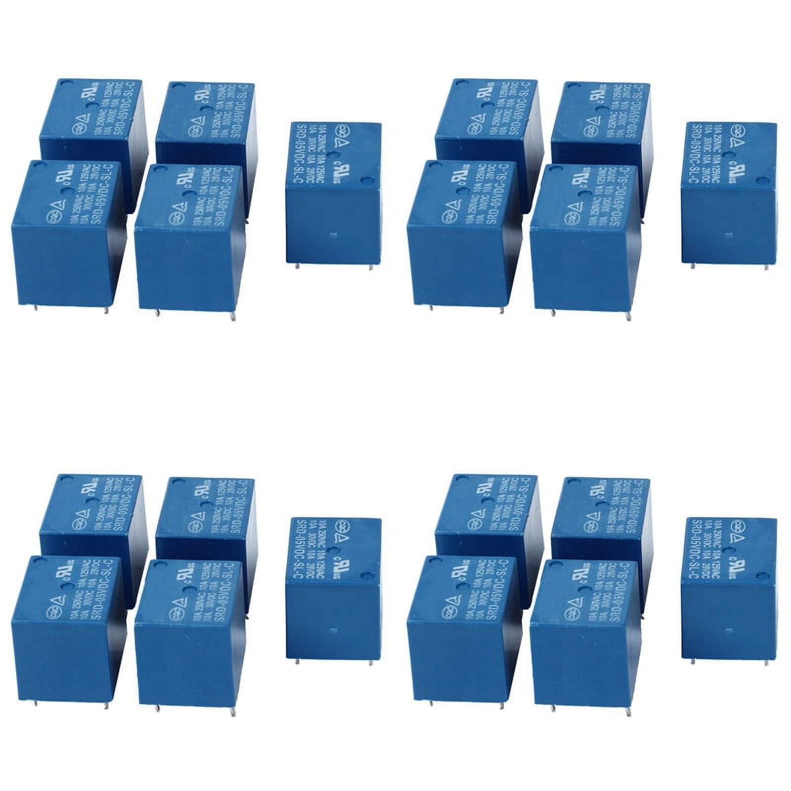 20 Piece 5V DC Mini Power Relay PCB Type Power Relay - Walmart.com