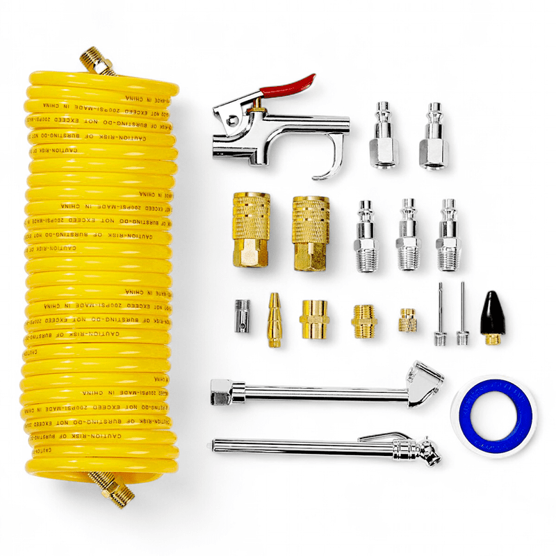 20-Piece Air Compressor Accessory Kit - Includes 1/4 in. x 25 ft ...