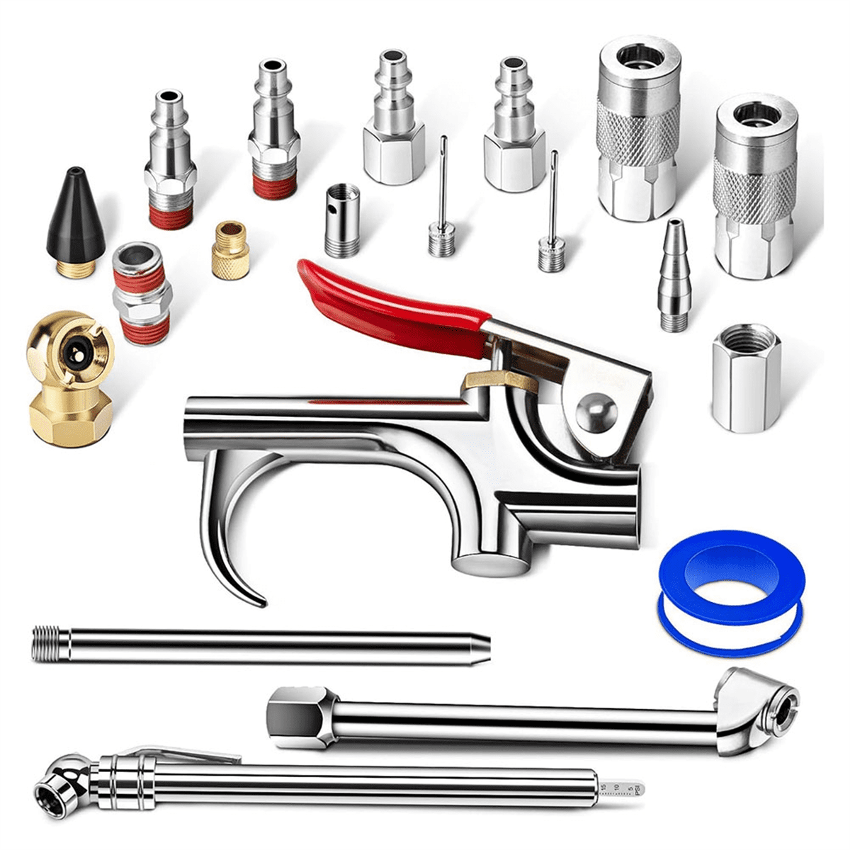 20 Piece Air Tool Kit, Air Compressor Kit,Air Tools with 1/4 Inch NPT ...