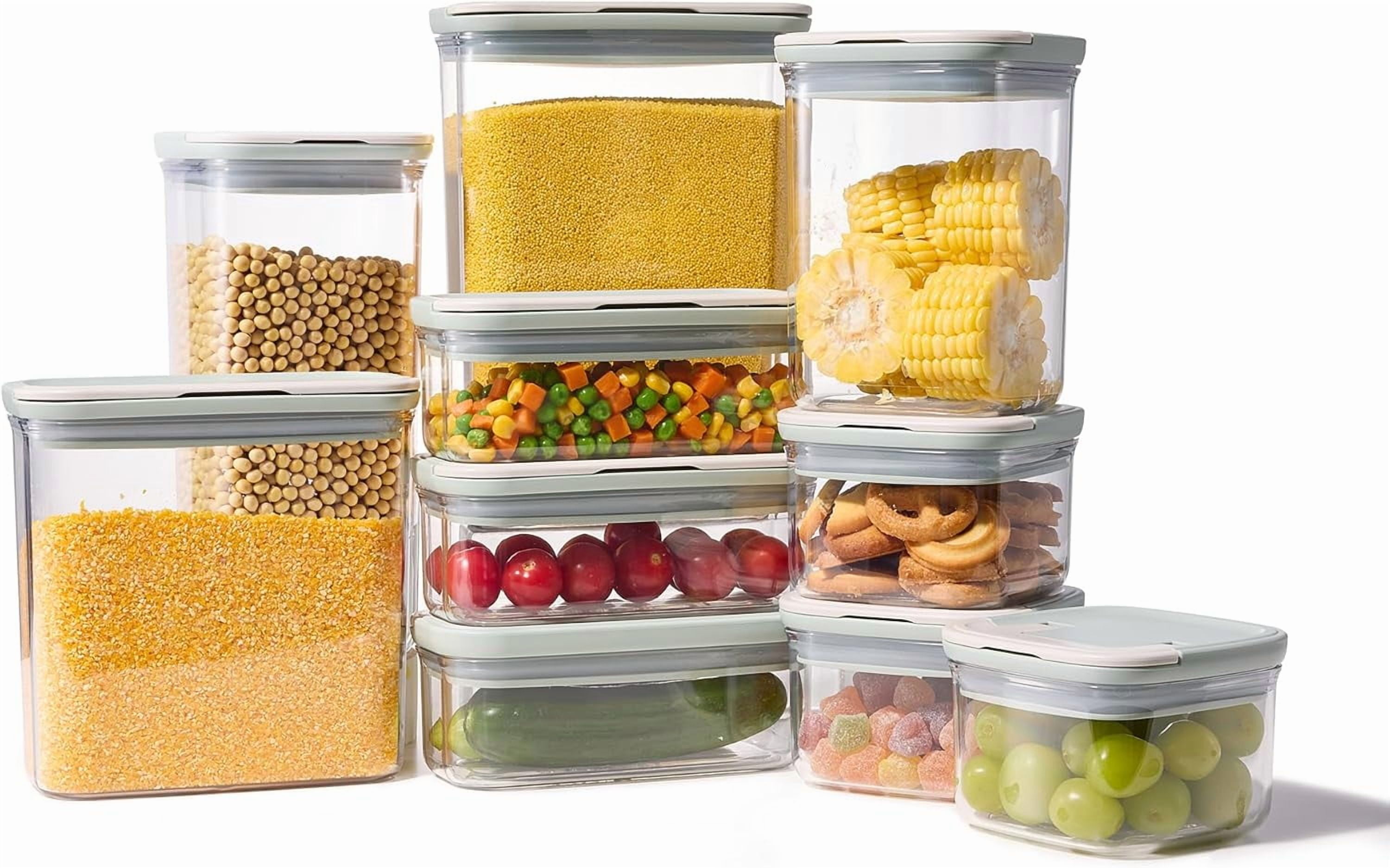 20-Piece BPA-Free Airtight Food Storage Containers - One-Touch Snap ...