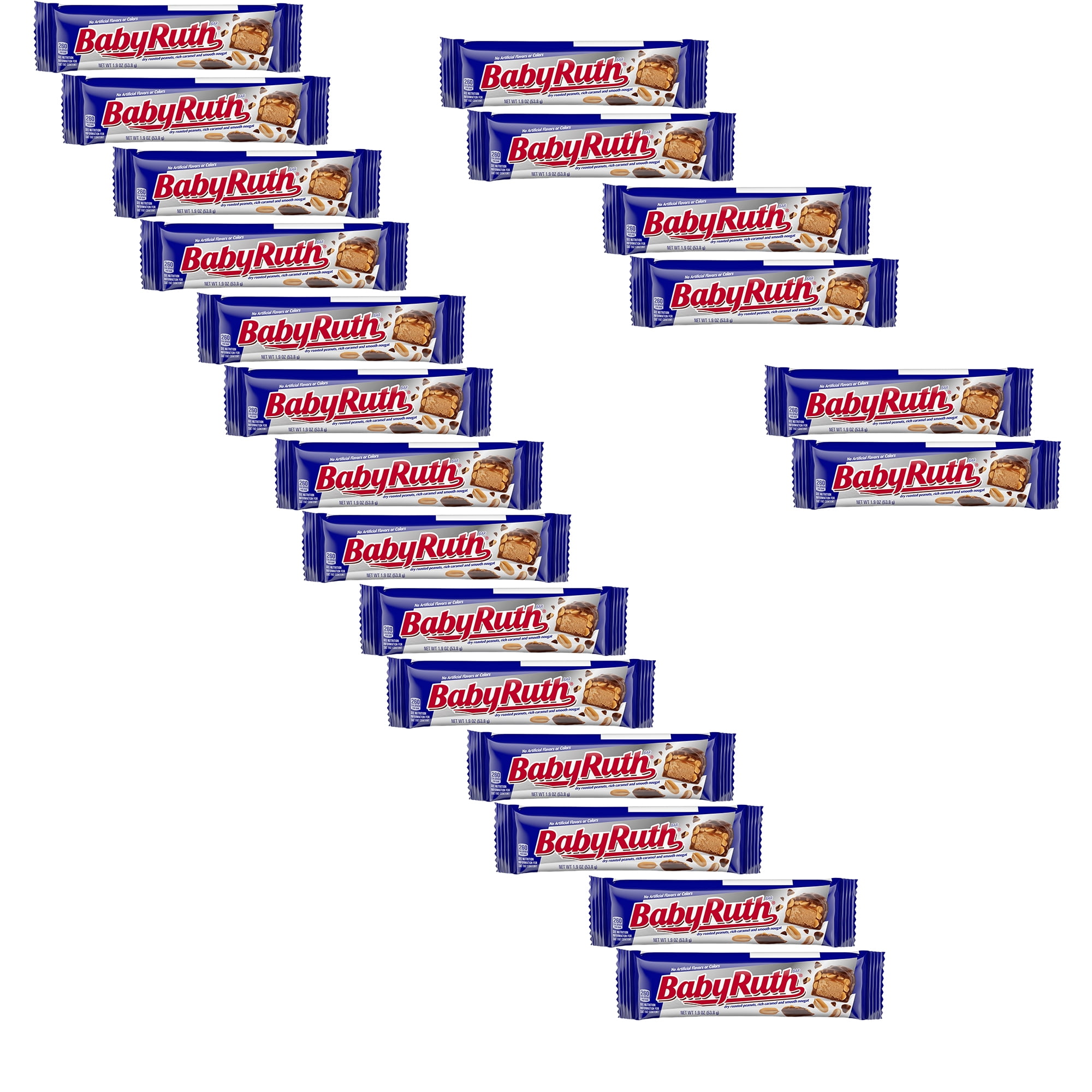 RADYAN Baby Ruth Candy Bars, Creamy Milk Chocolate with Crisped Rice ...