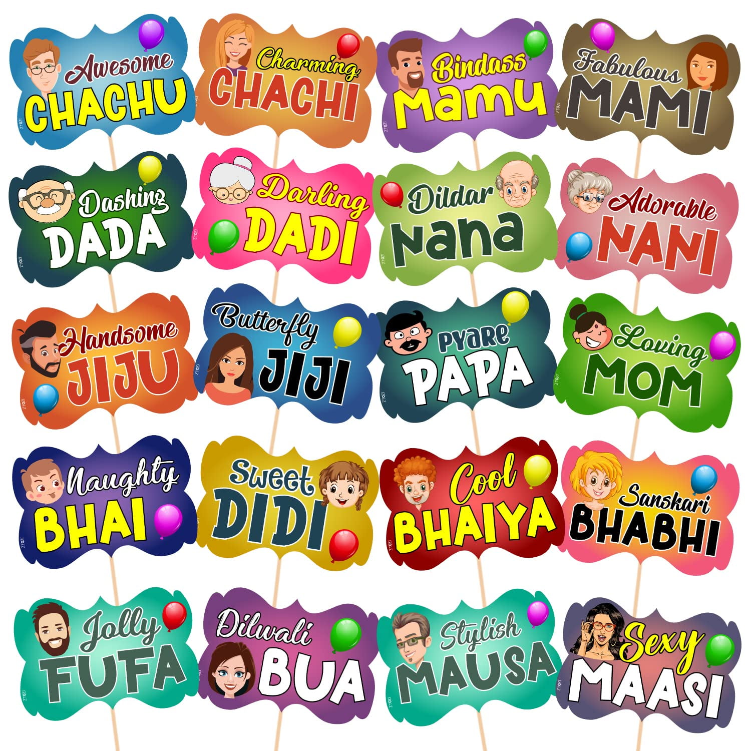 20 Piece Baby Shower Props for Photoshoot,Photo Booth with Stick ...