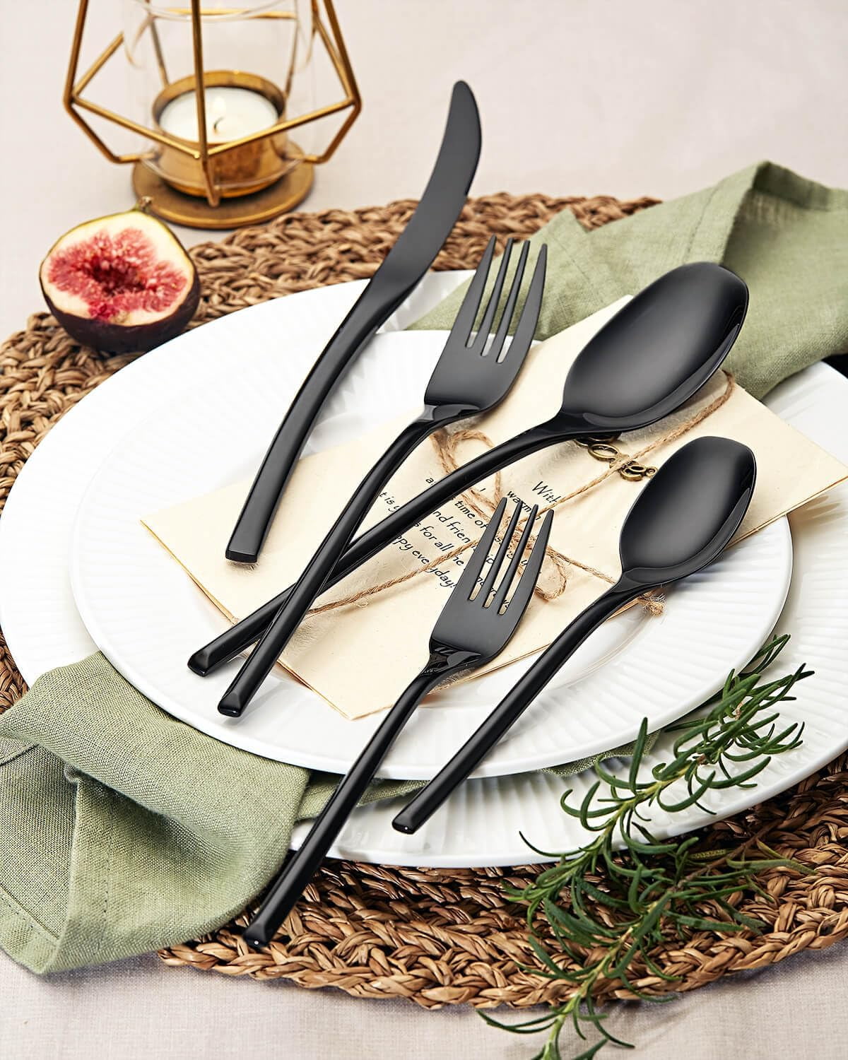 20-Piece Black Silverware Set for 4 - Walmart.com