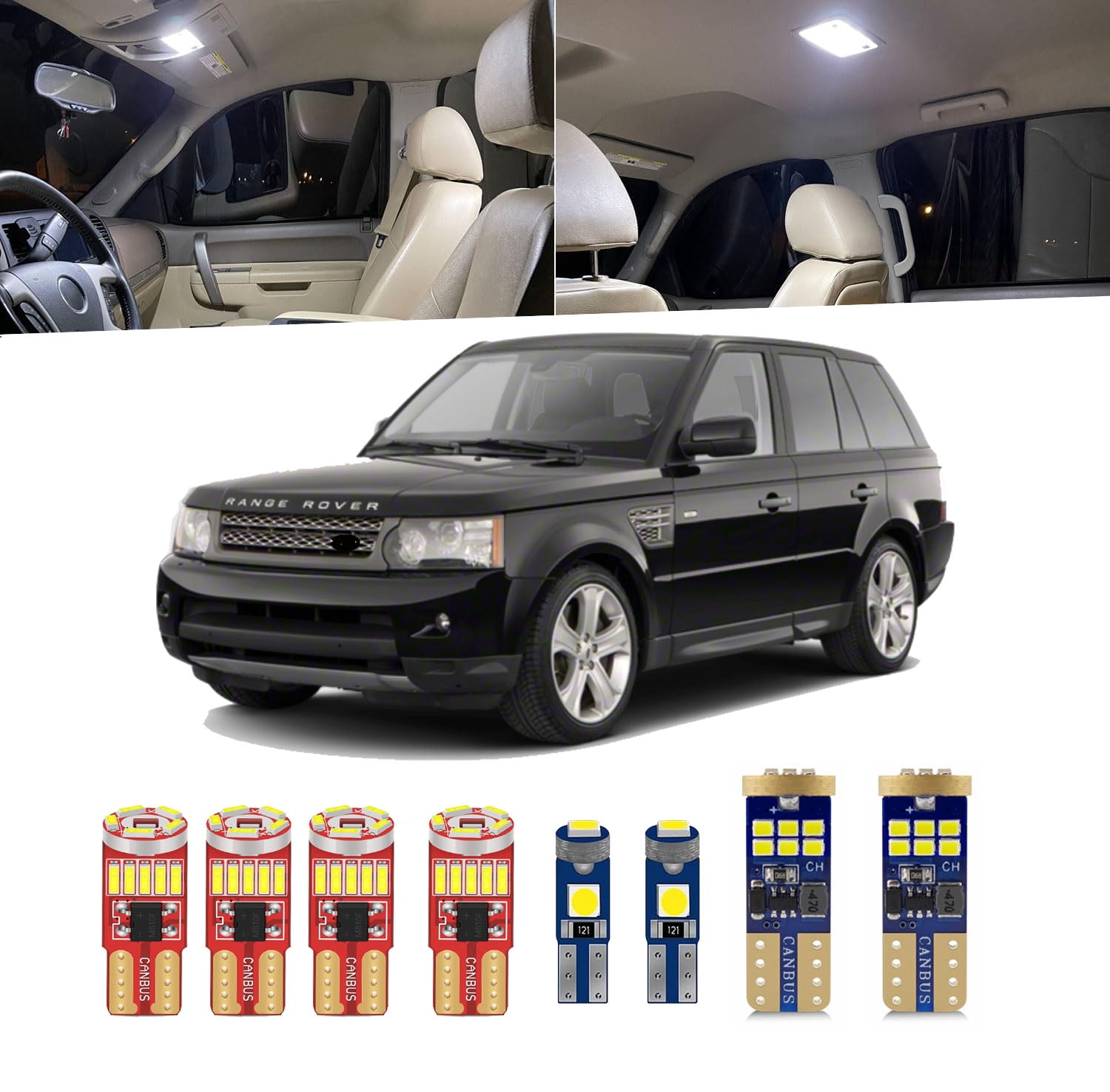 20 Piece Car Interior LED Lights Kit for Land Rover Range Rover Sport ...