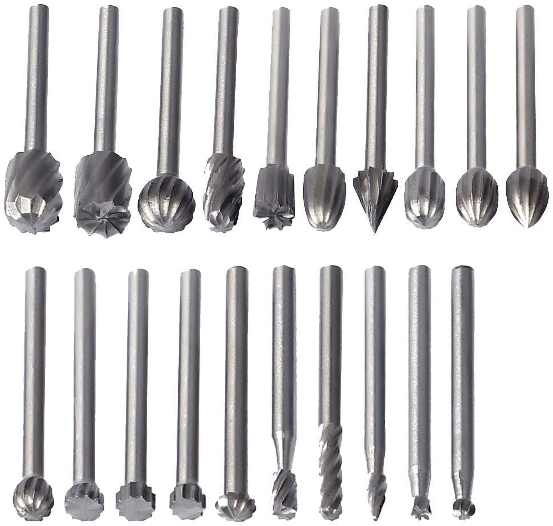 20 Piece Carbide Burr Set, Tungsten Carbide Bits Double Cut Rotary Burr ...