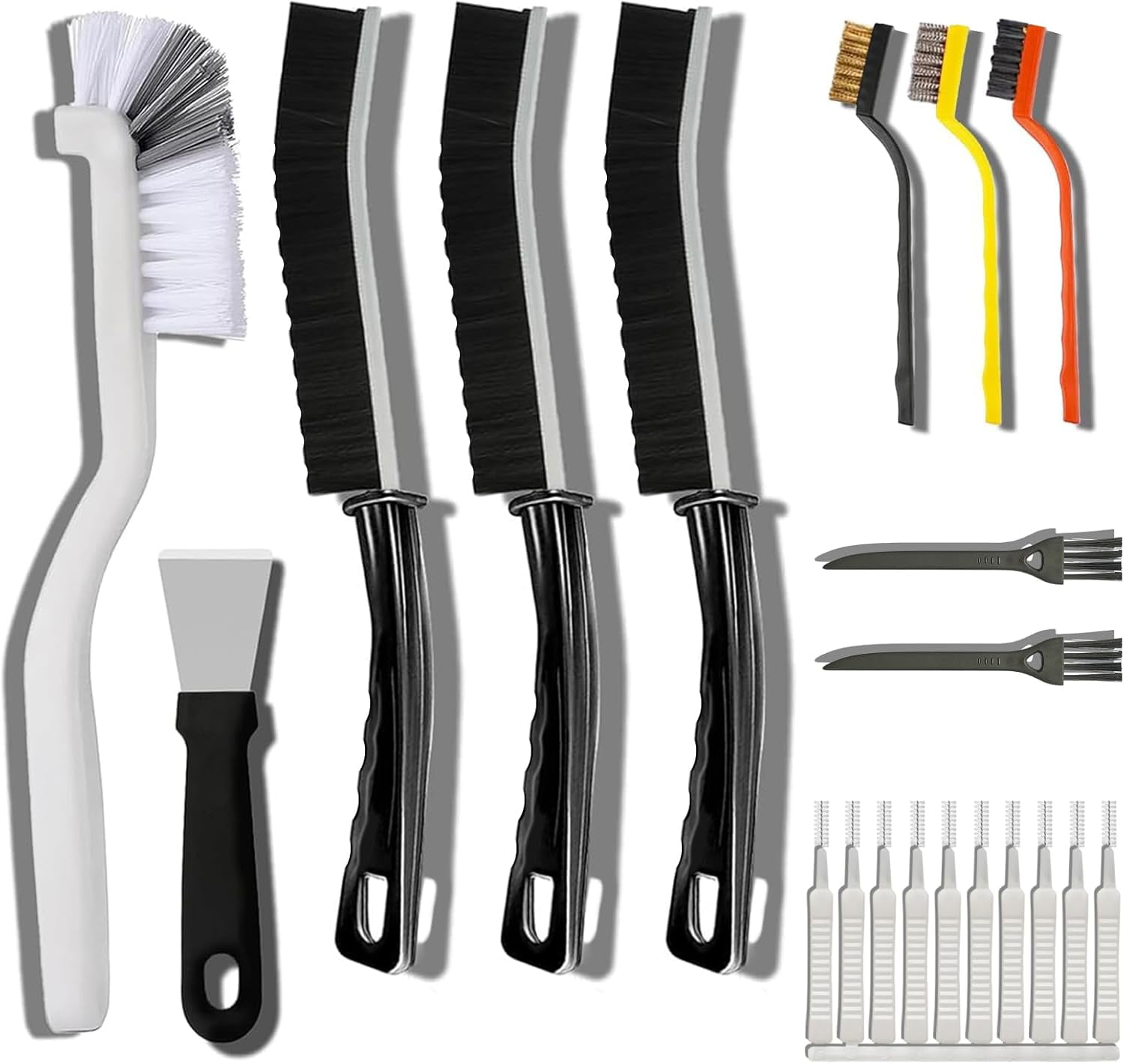 20-Piece Crevice Cleaning Brush Set - Multifunctional Kit with ...