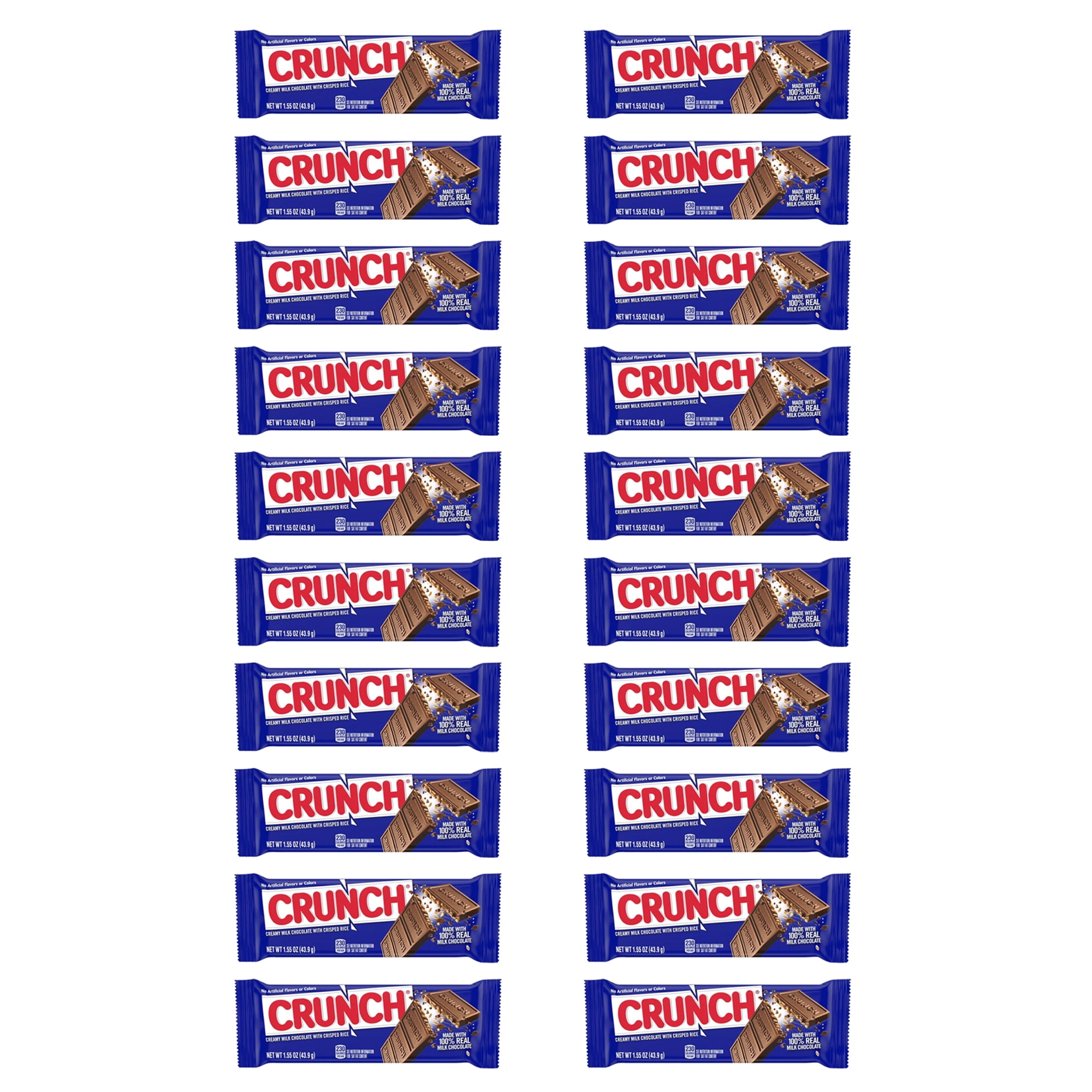 RADYAN Crunch Candy Bars - Creamy Milk Chocolate with Crisped Rice, 20 ...