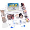 20 Piece Drawer Organizer Set Adjustable Vanity Storage for Makeup and ...