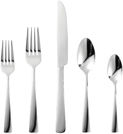 20-Piece Flatware Sets, Silverware Set for 4, Durable Stainless Steel ...