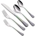 20-Piece Green and Gray Silverware Set for 4, 18/0 Stainless Steel ...