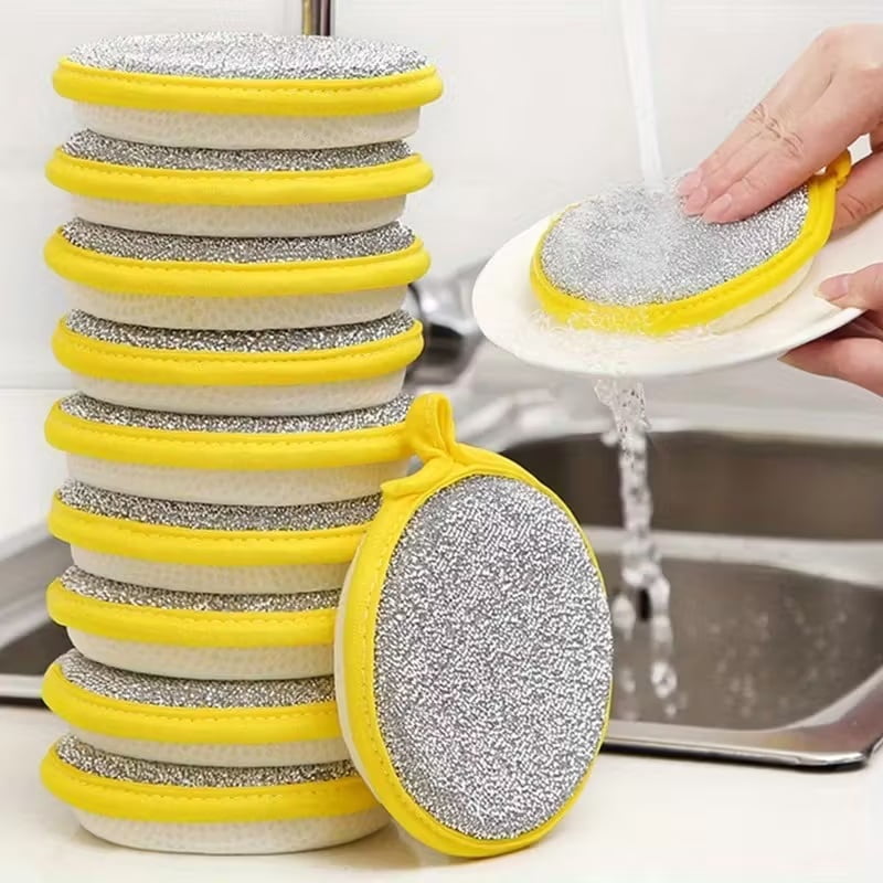 20-Piece Heavy Duty Reversible Dishwashing Sponges and Brush Set - Non ...