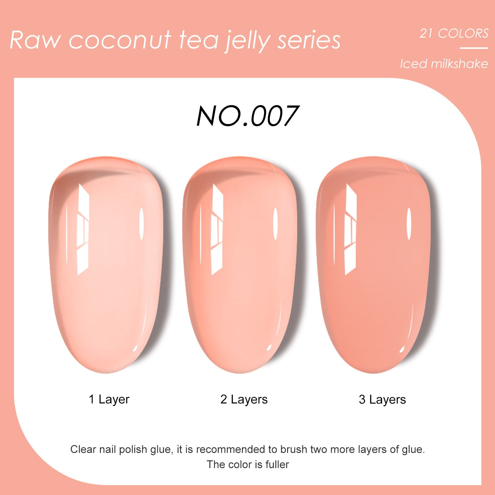 20-Piece Ice Cream Nail Polish Collection 7.5ml Each - Semi-Transparent ...
