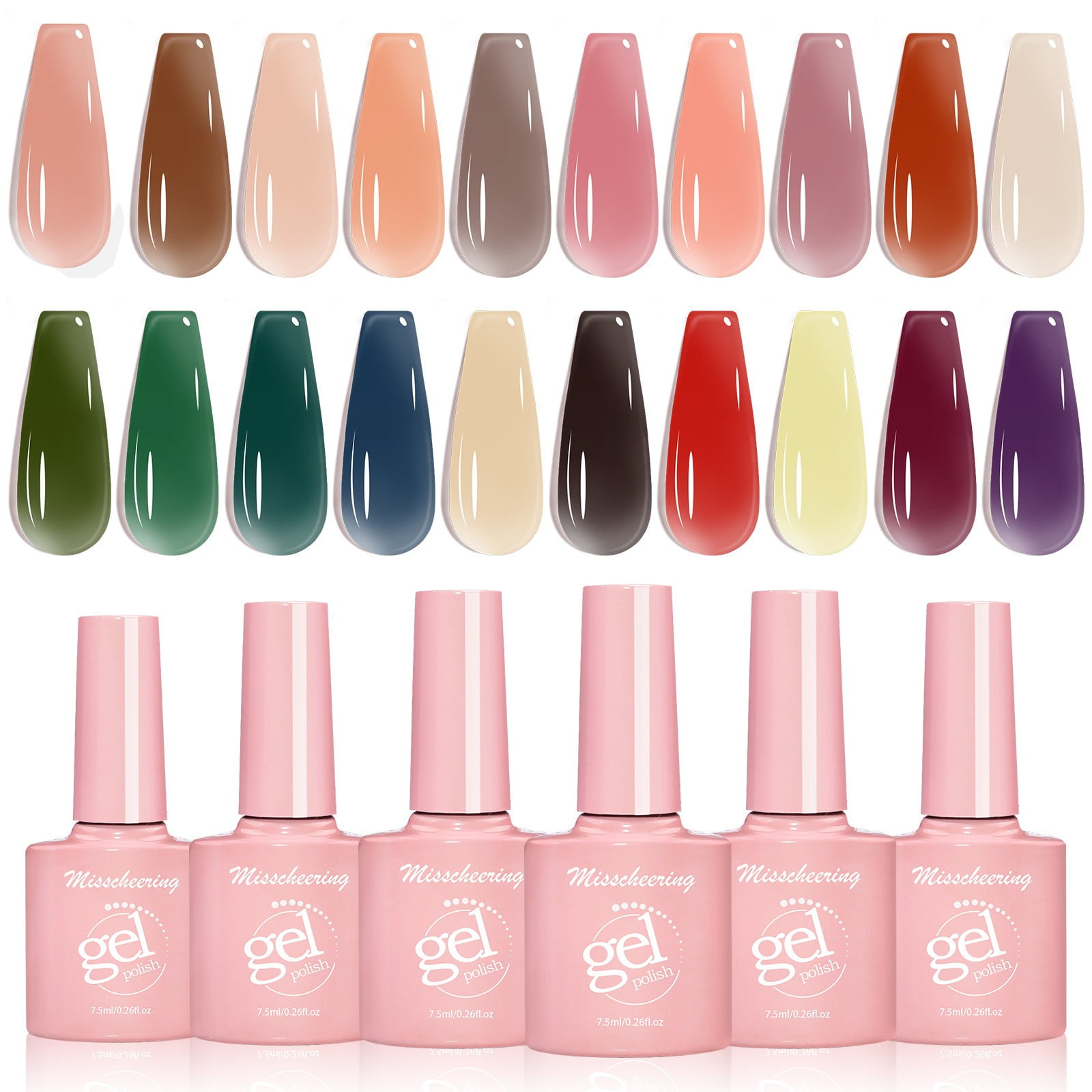 20-Piece Ice Cream Nail Polish Collection 7.5ml Each - Semi-Transparent ...