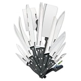 20 Piece Knife Set, Full and Triple Riveted, Knife Sharpener Included ...