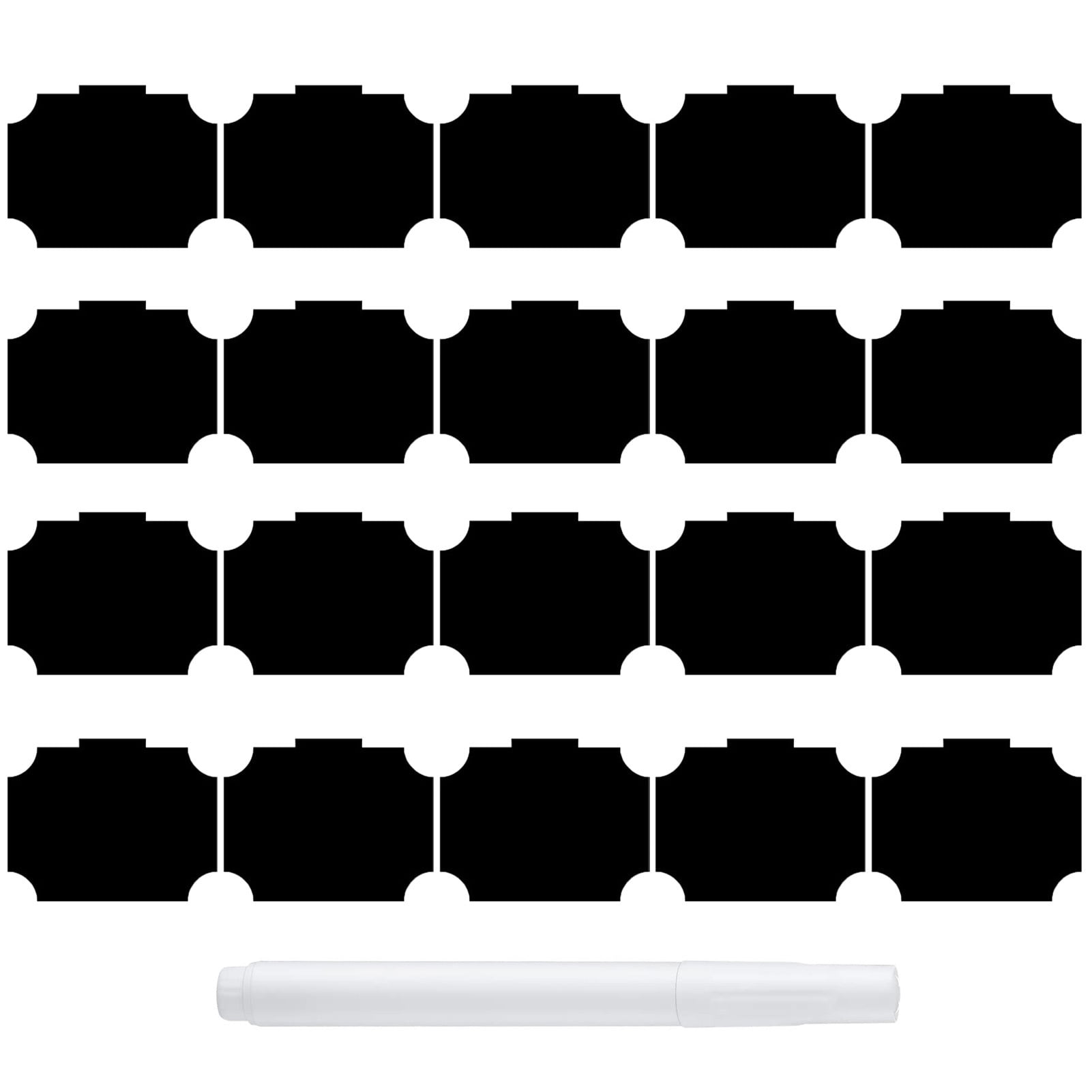 20-Piece Label Holder Set- Smooth Writing, Wipeable, Clip-on, Removable ...