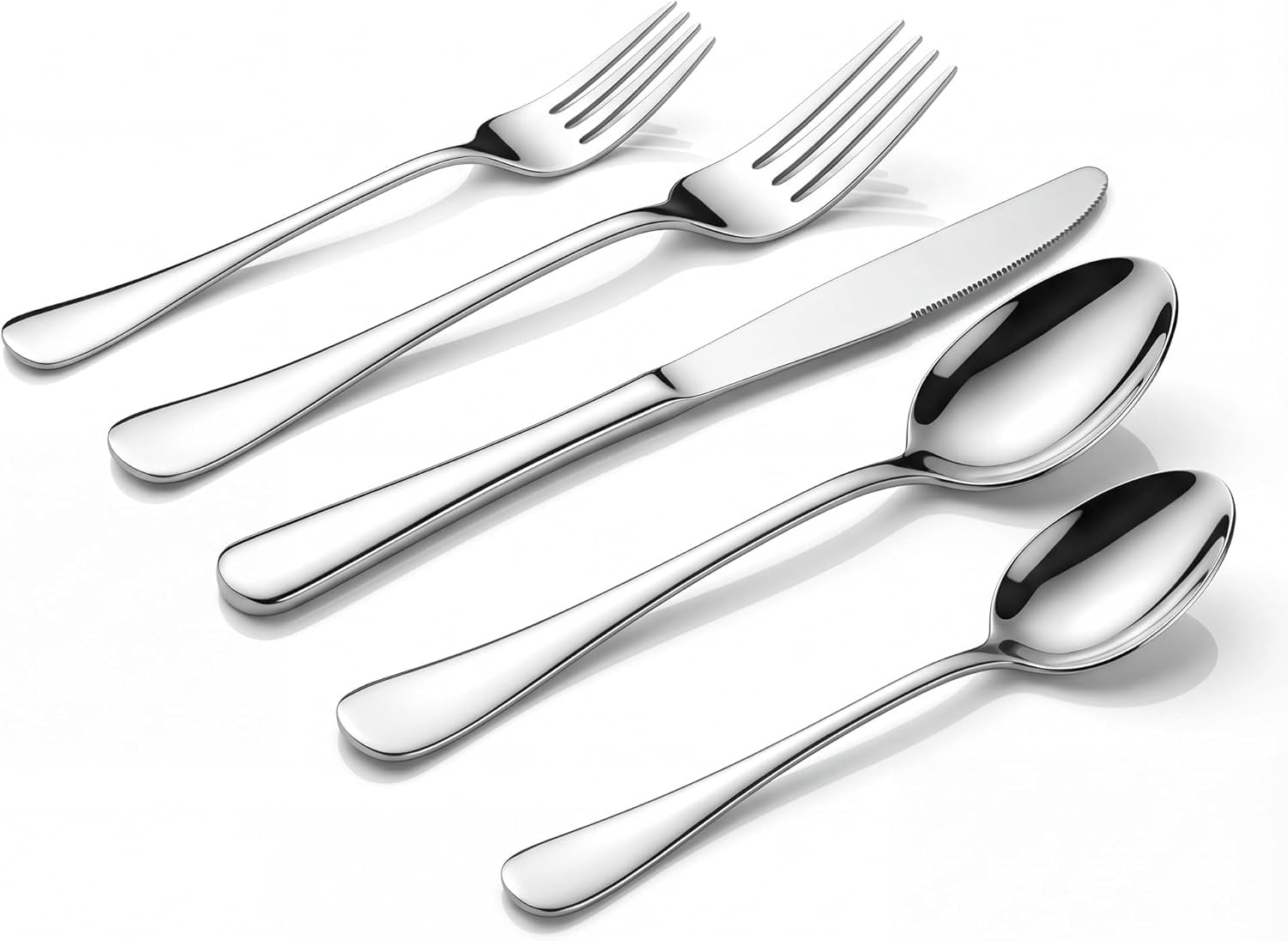 20 Piece Matte Copper Silverware Set, Stainless Steel Copper Flatware ...