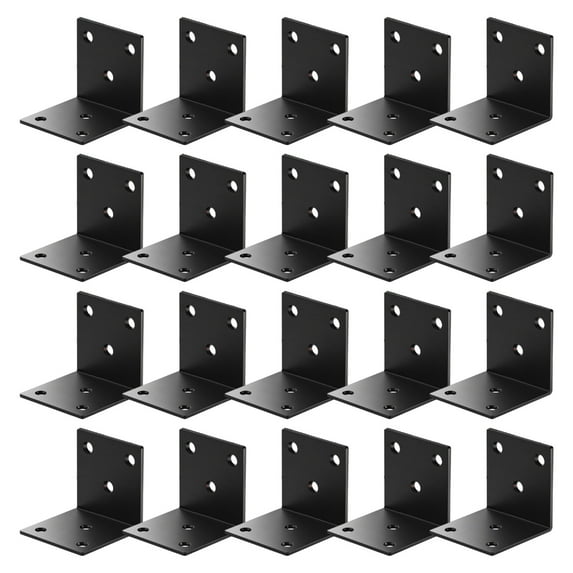 20 Piece Metal Corner Brackets L Brackets with Mounting Hardware for ...