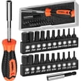 20-Piece Metric & SAE Hex Bit Set with Magnetic 1/4" Screwdriver Bit ...