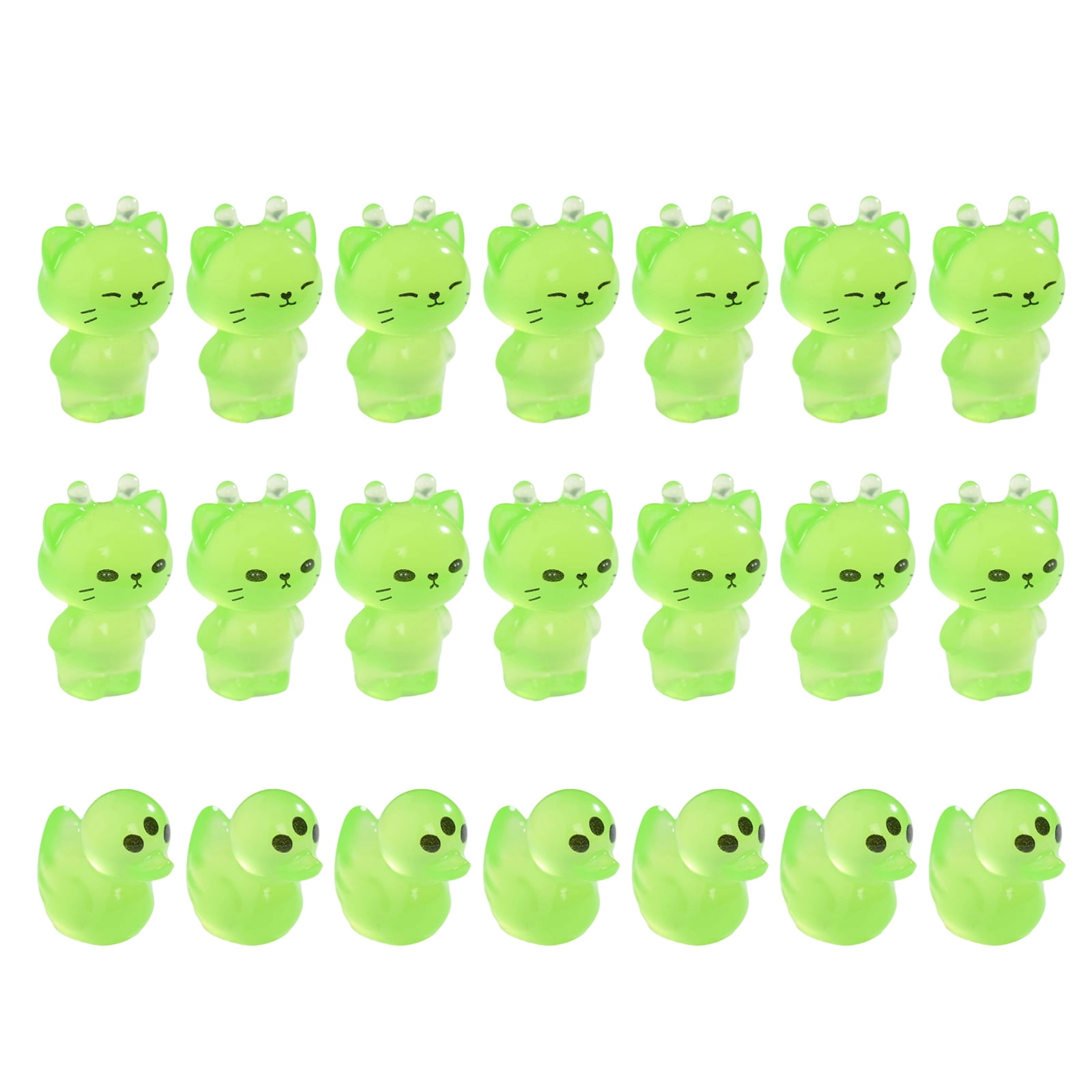 20 Piece Miniature Resin Statues With Glowing Effect Alien Cats Ducks ...